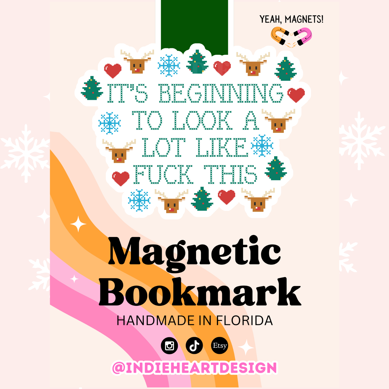Festive Season Snarky Magnetic Bookmark – Scribbles Book Shop